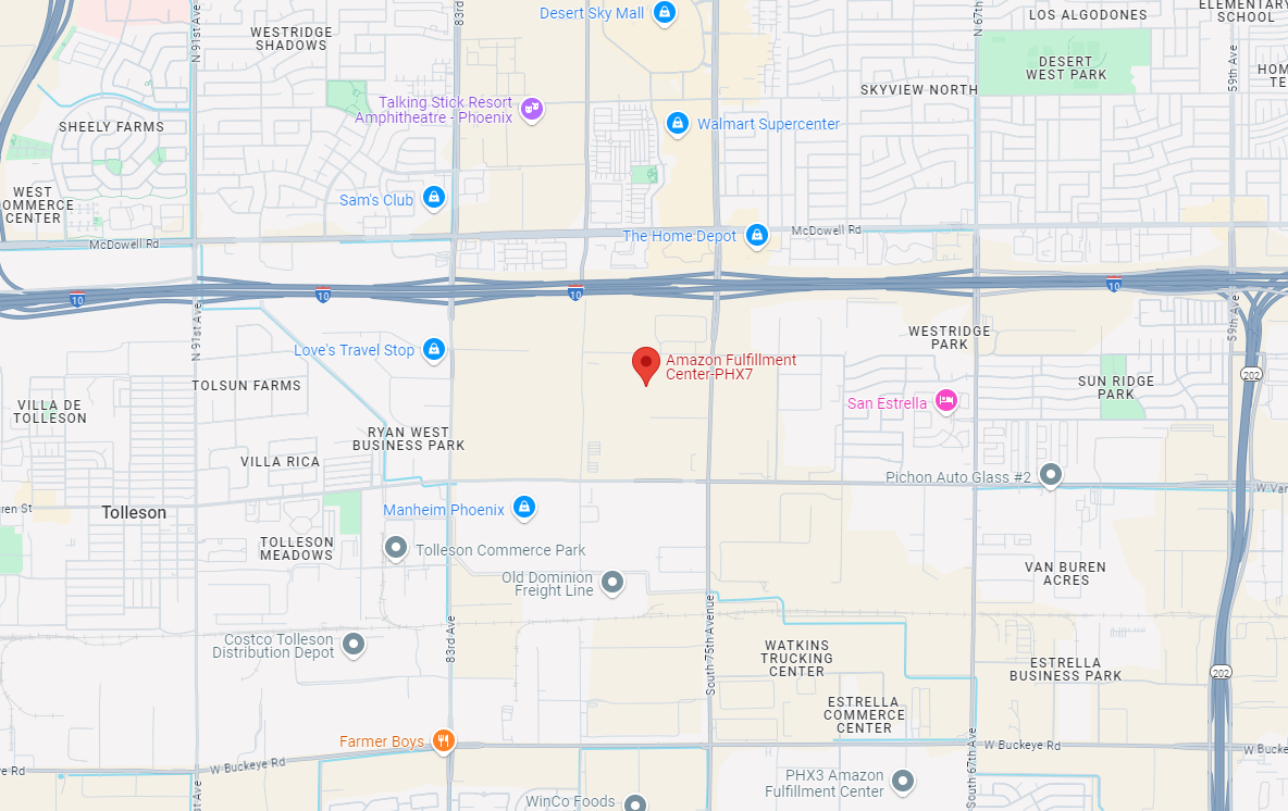 Amazon Fulfillment Center PHX7 - Linktrans