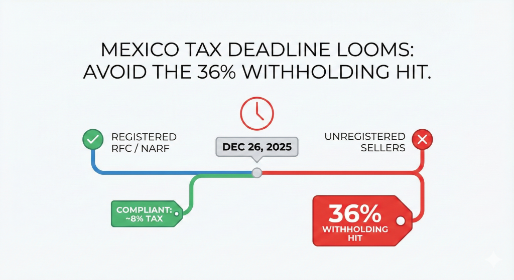 Mexico Tax Deadline Looms: Unregistered Sellers Face 36% Withholding ...
